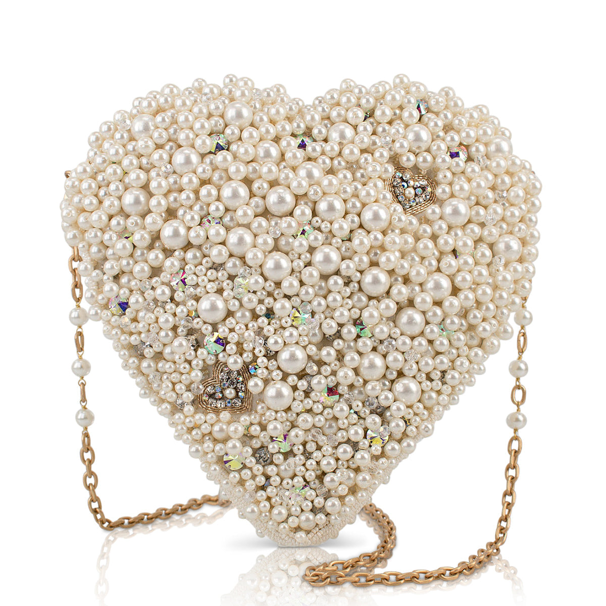 Precious Pearl Heart Crossbody Handbag