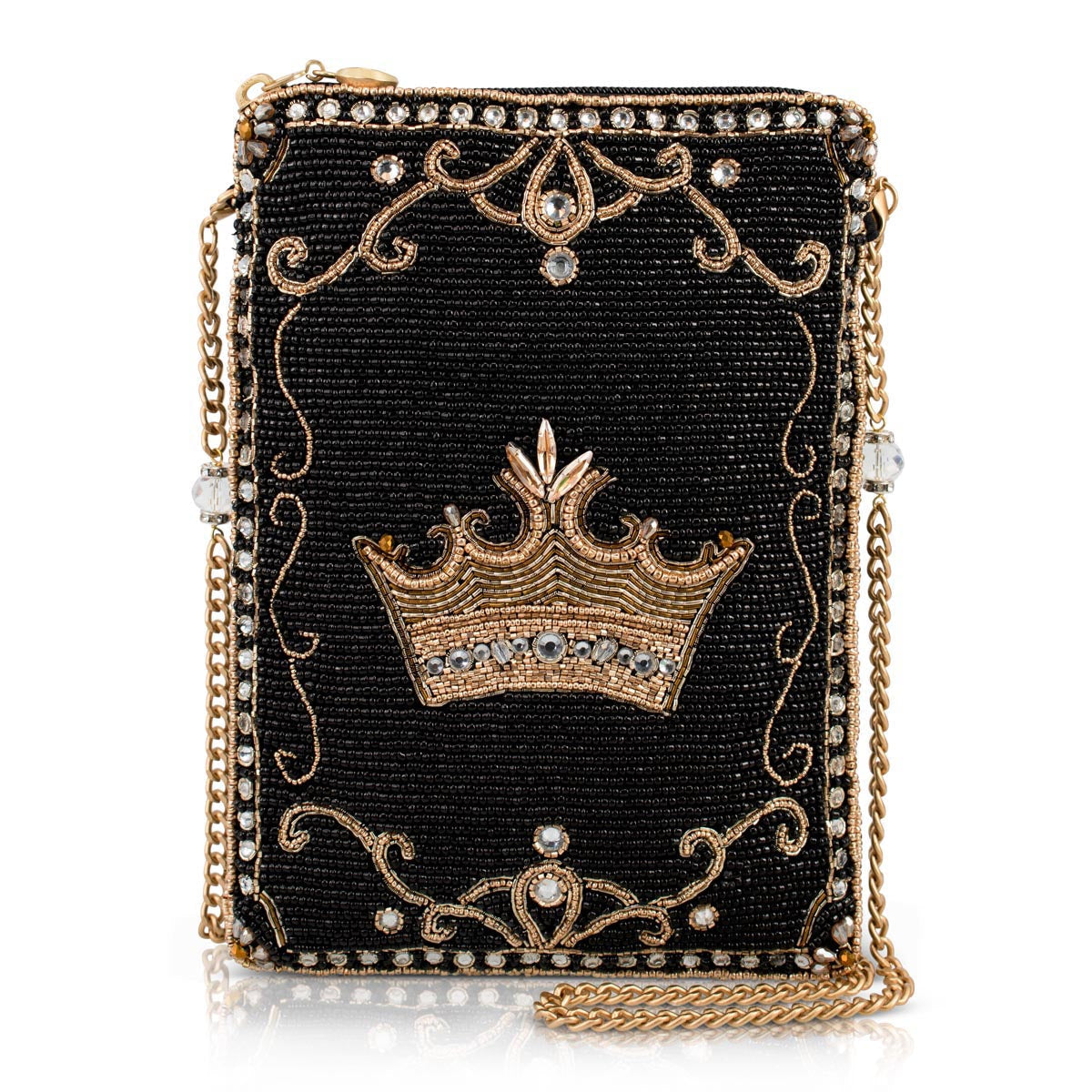 Royalty Gold Crown Mini Crossbody Handbag