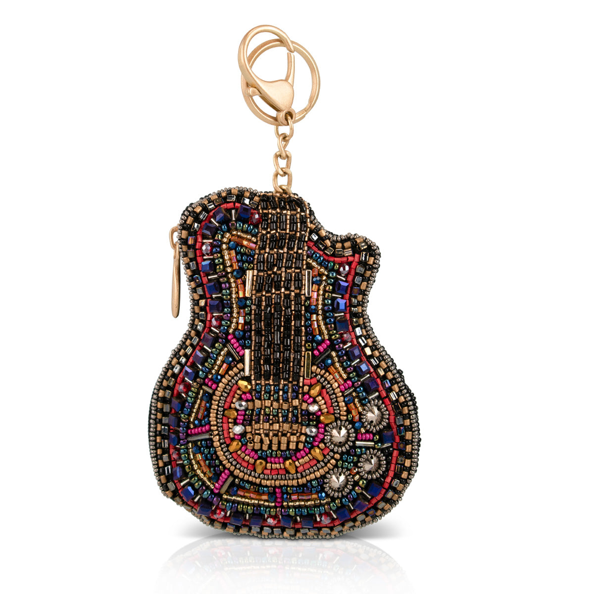 Boho Strings Guitar Beaded Coin Purse