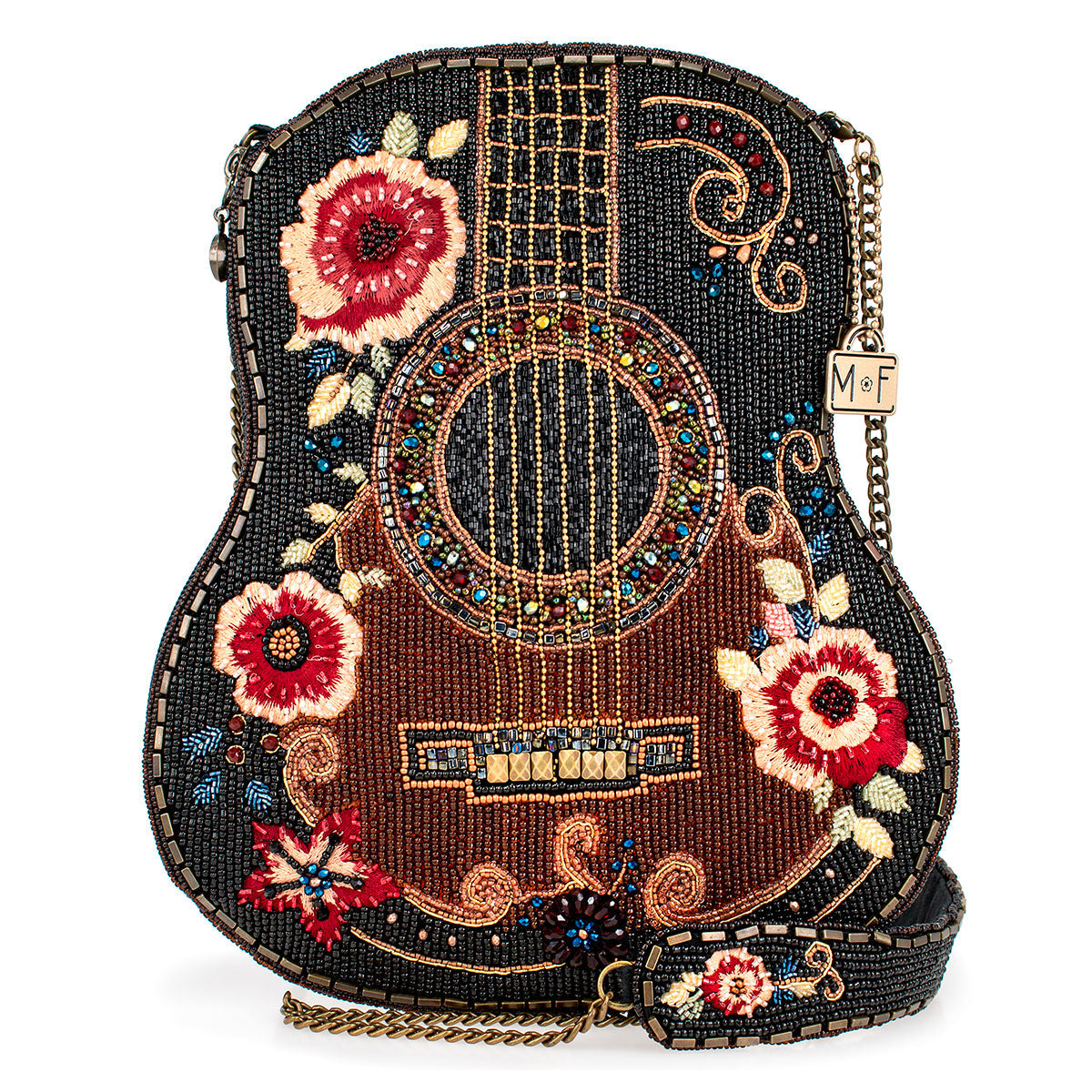 Classical Vibe Beaded Guitar Crossbody Handbag - Mary Frances