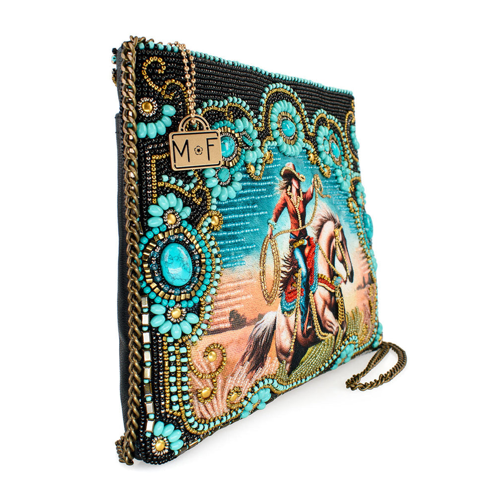 Cowgirl Beaded Western Crossbody Clutch Handbag Purse - Mary Frances
