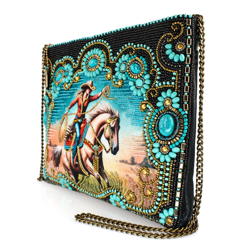 Cowgirl Beaded Western Crossbody Clutch Handbag Purse - Mary Frances