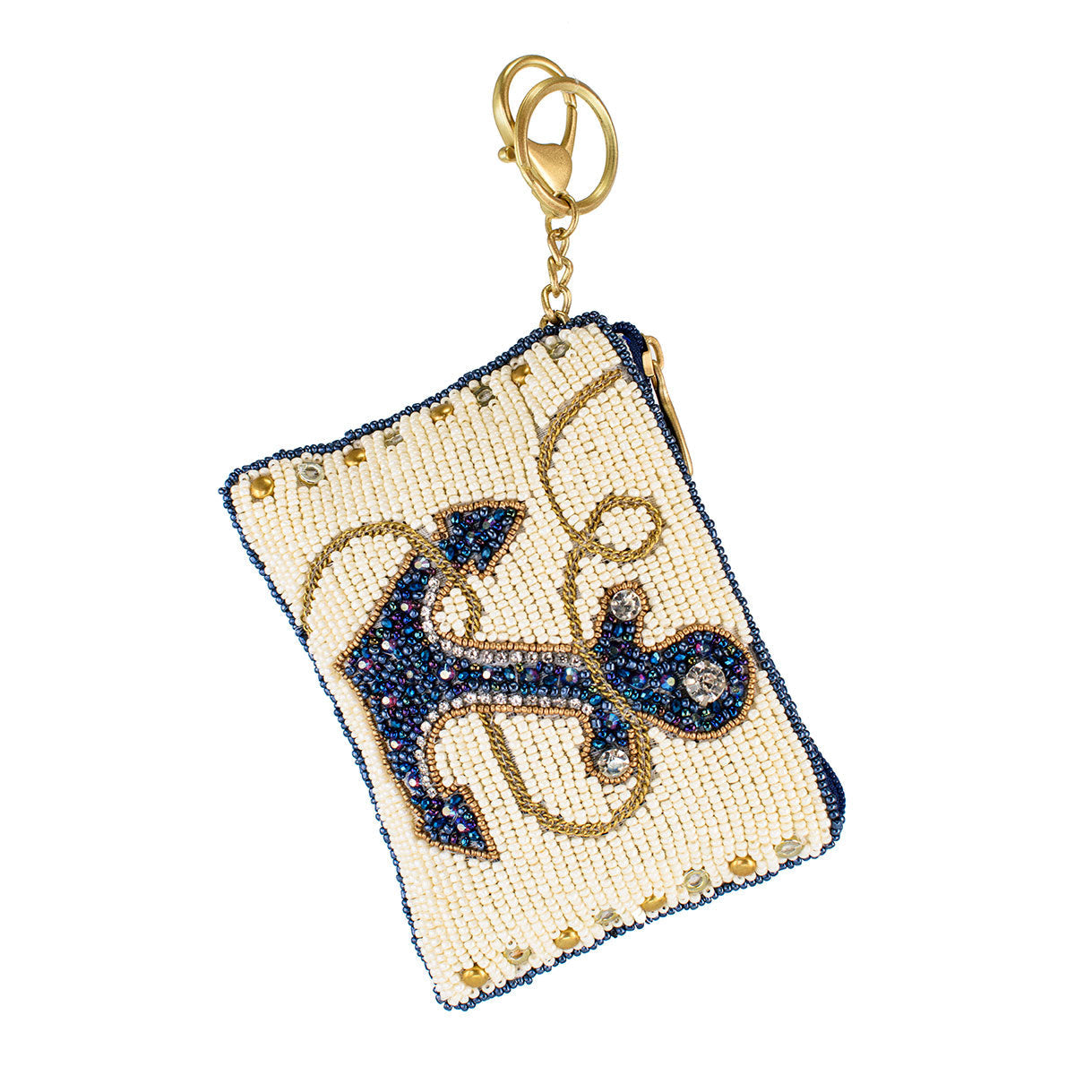 Hooked Up Beaded Anchor Coin Purse Key Fob - Mary Frances