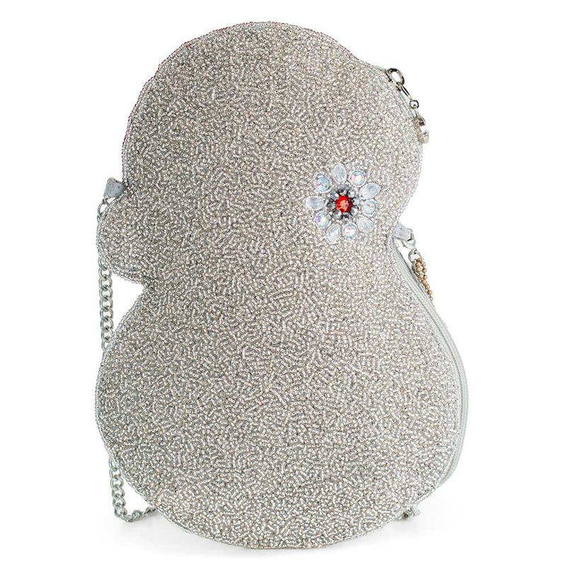 Ice Breaker Beaded Snowman Crossbody Handbag - Mary Frances