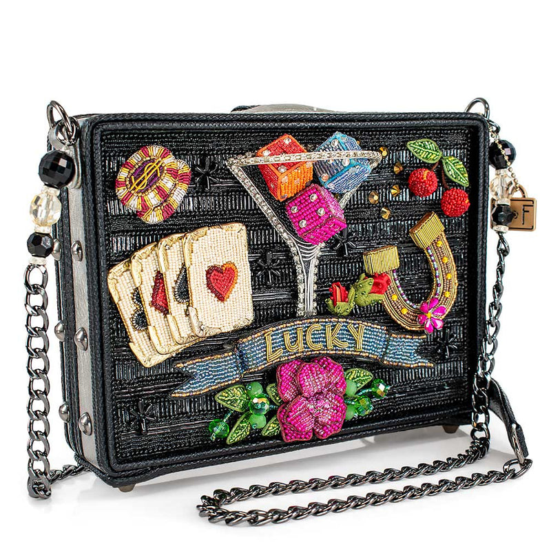 Lady Luck Beaded Casino Theme Crossbody Handbag - Mary Frances