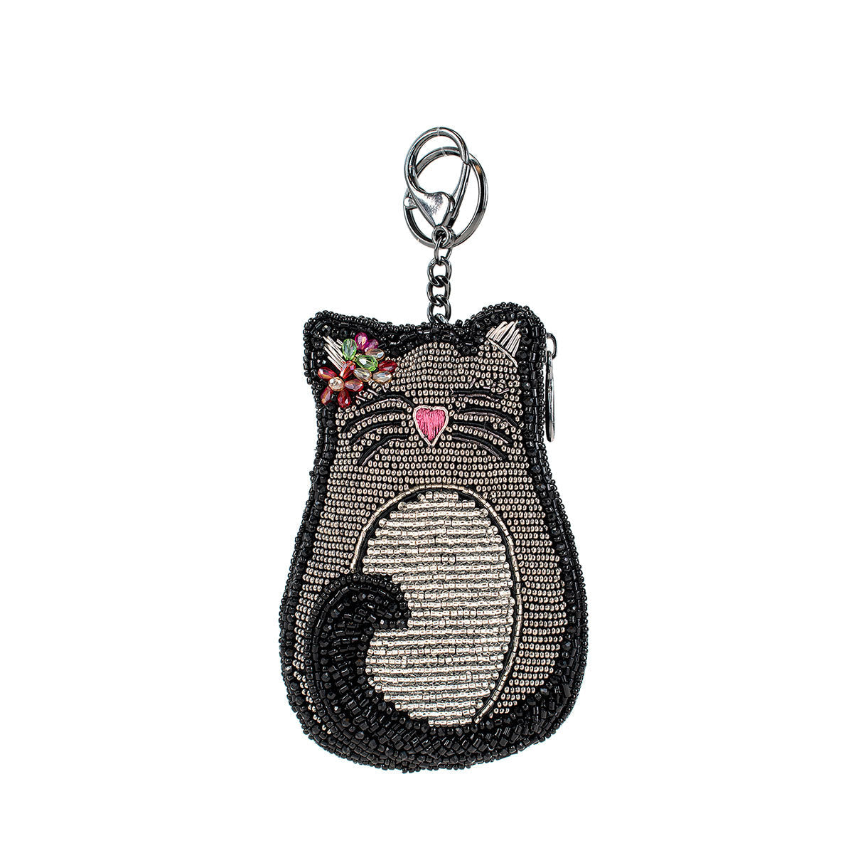 Pounce Beaded Cat Coin Purse/Key Fob - Mary Frances