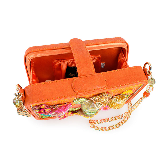 Relax and Rewind Beaded Tropical Cocktails Shoulder Handbag Purse