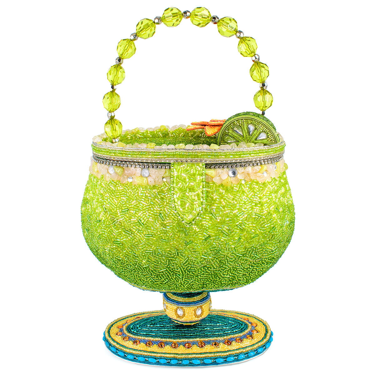 Salty Beaded Margarita Shaped Novley Top Handle Bag - Mary Frances