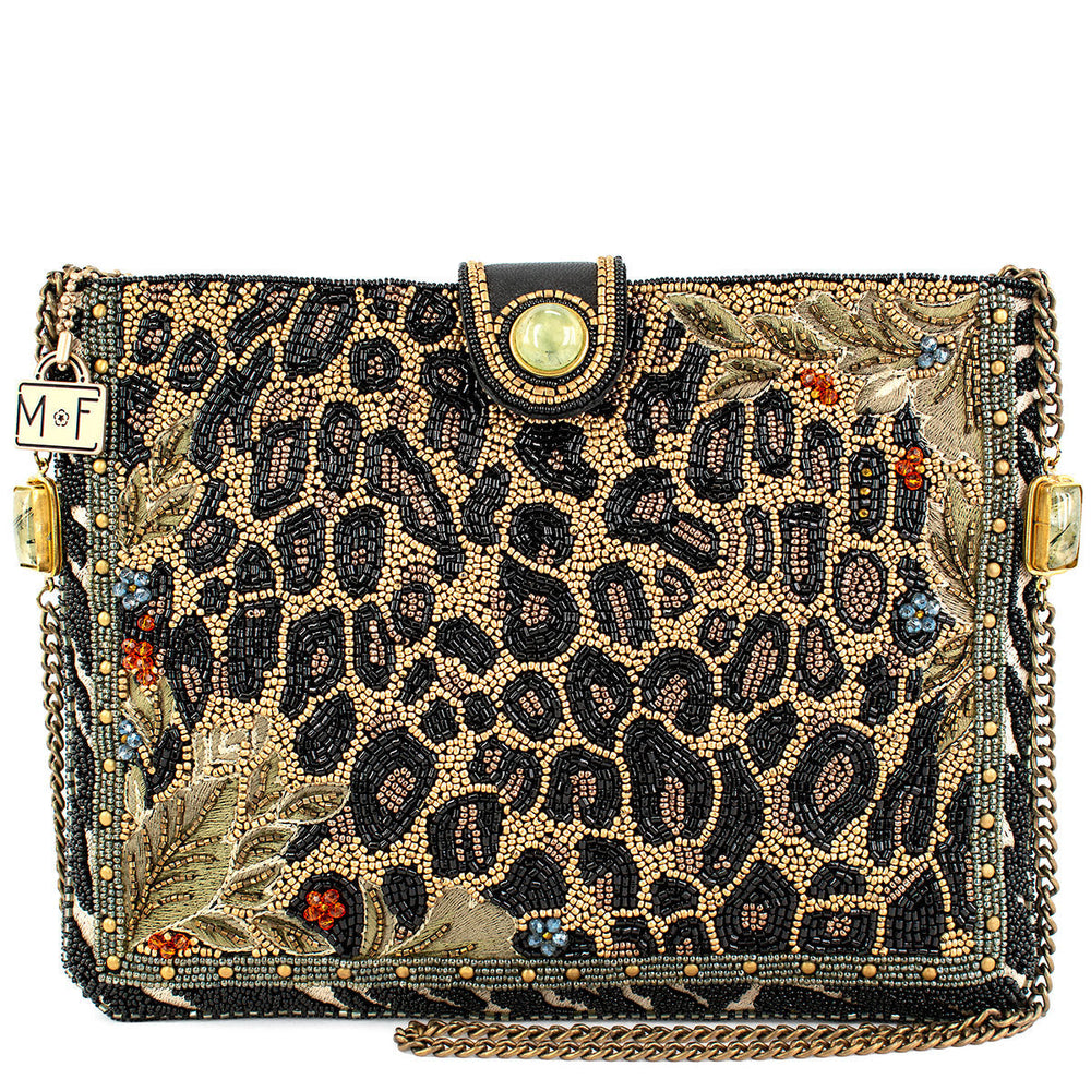 Untamed Beaded Animal Print Crossbody Handbag - Mary Frances